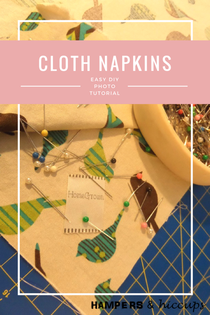 Cloth Napkins Sewing Tutorial. Photo guide for easy DIY napkins.