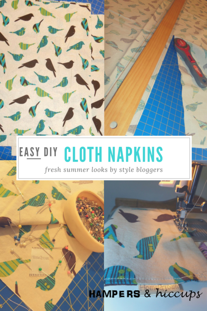Cloth Napkins Sewing Tutorial. Photo guide for easy DIY napkins.